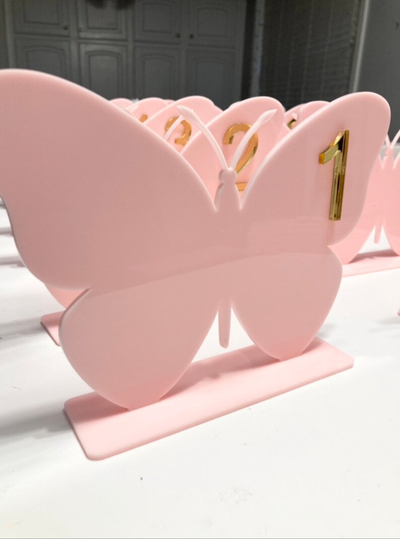 DIGITAL FILE Table Sign Acrylic Butterfly Table Number Svg - Etsy