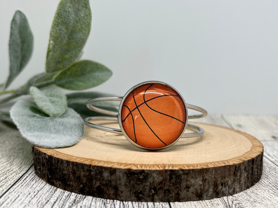 Basketball Bracelet, Basketball Bangle, Basketball Cuff, Adjustable - Etsy