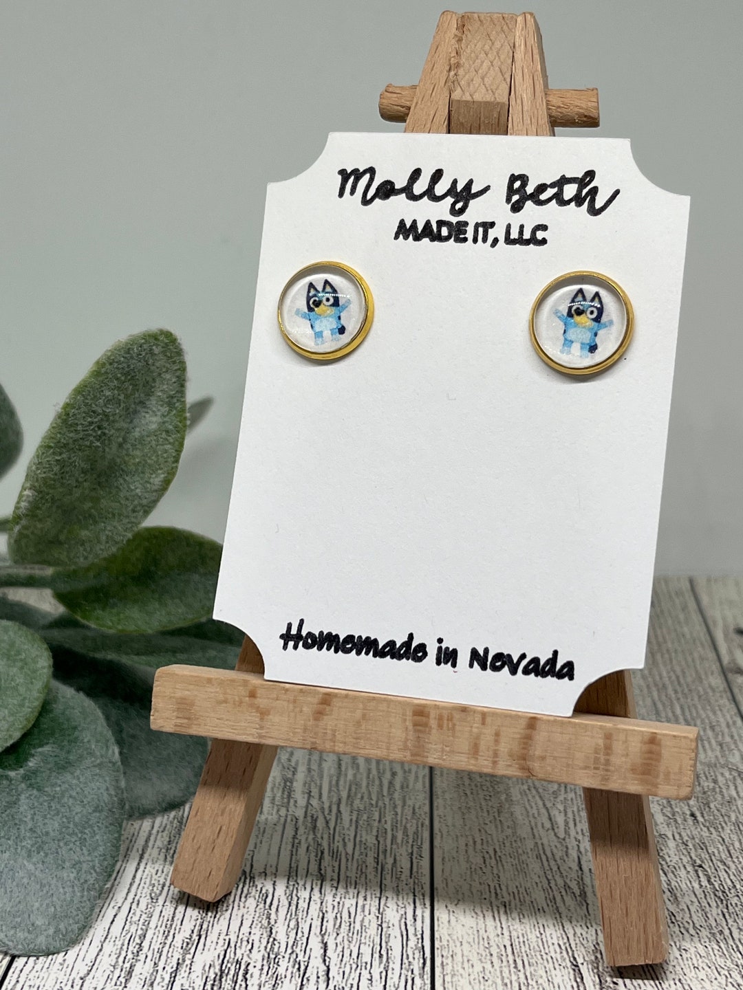 Bluey Inspired Earrings, Bluey Inspired Studs, Bluey Character, Bluey ...