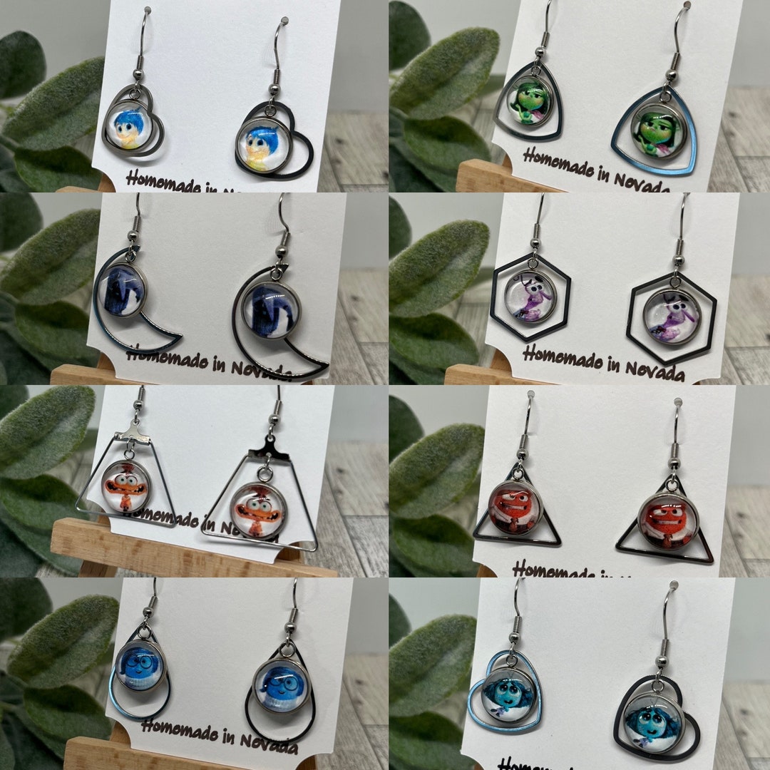 Inside Out Character Inspired Earrings, Inside Out Characters, Inside ...