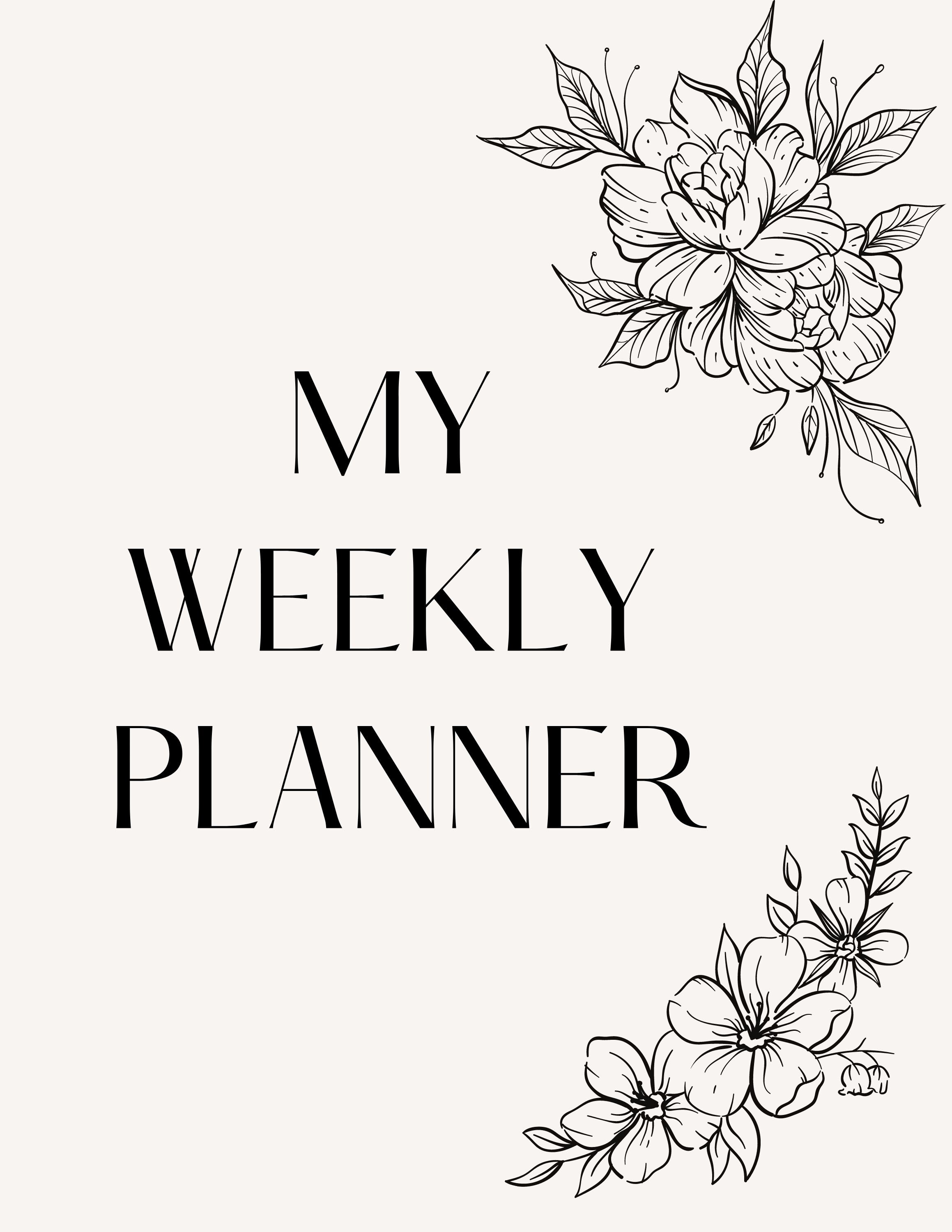 My Simply Weekly Planner for Any Year - Etsy