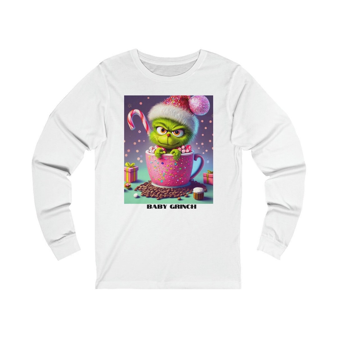 Grinch, Baby Grinch, Christmas, Long Sleeved, Woman's, Large Sizes, - Etsy