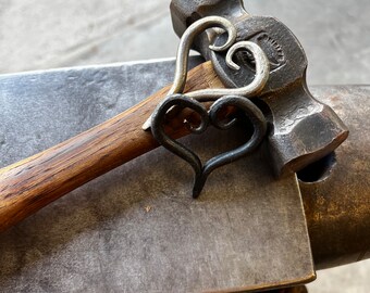 Hand Forged Heart Pendant - Etsy