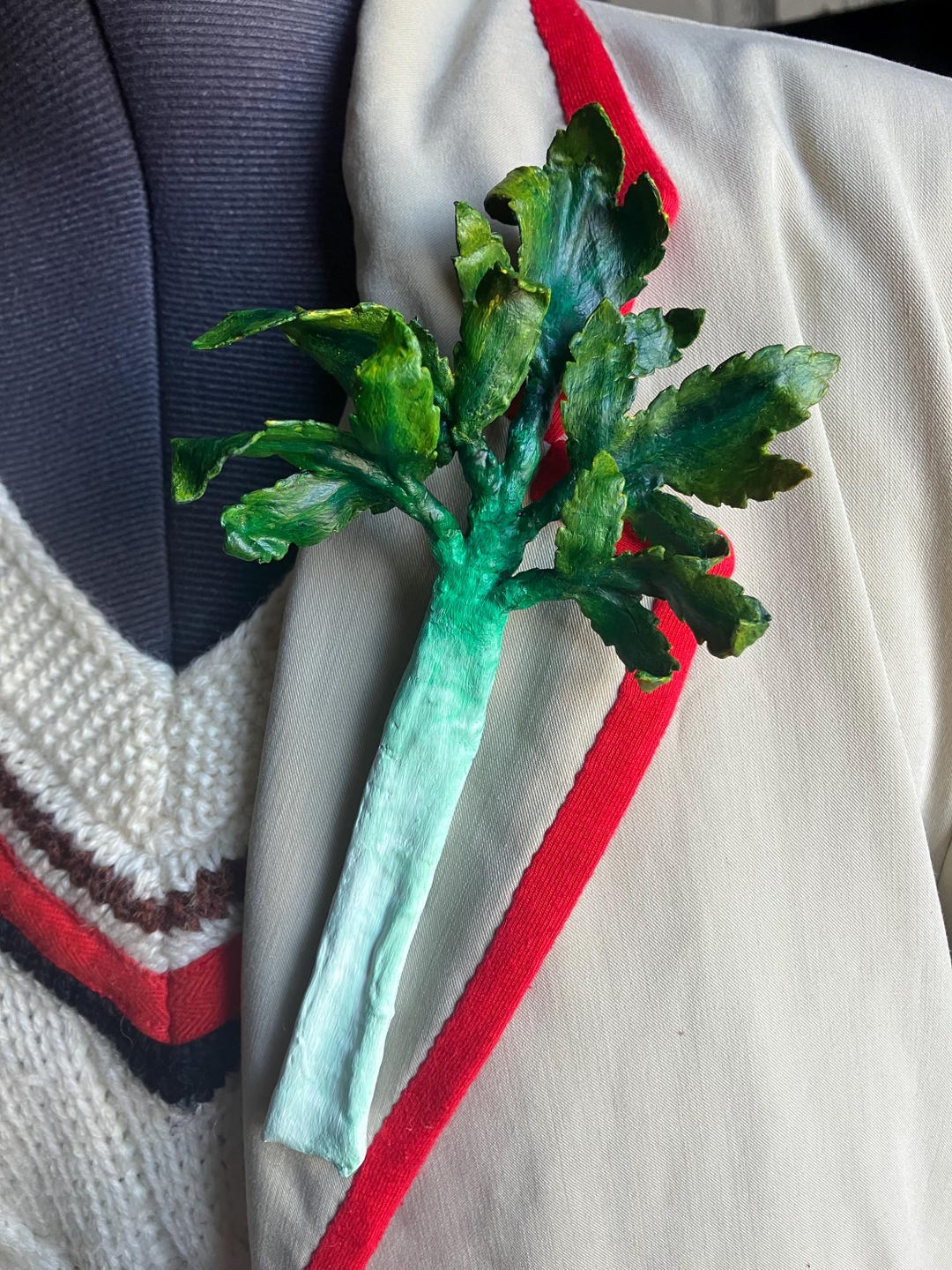 Fifth Doctor Celery Prop Pin Badge - Etsy