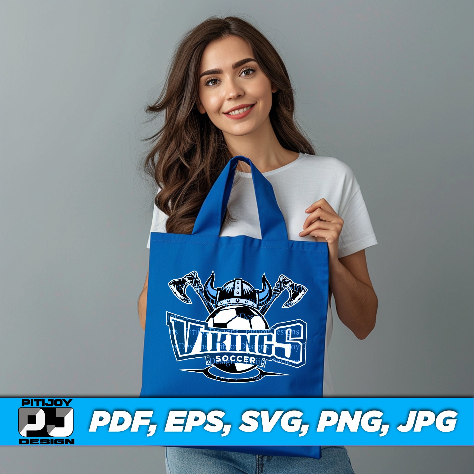 Vikings Soccer Team Mascot Design for Custom Apparel and Merchandise ...