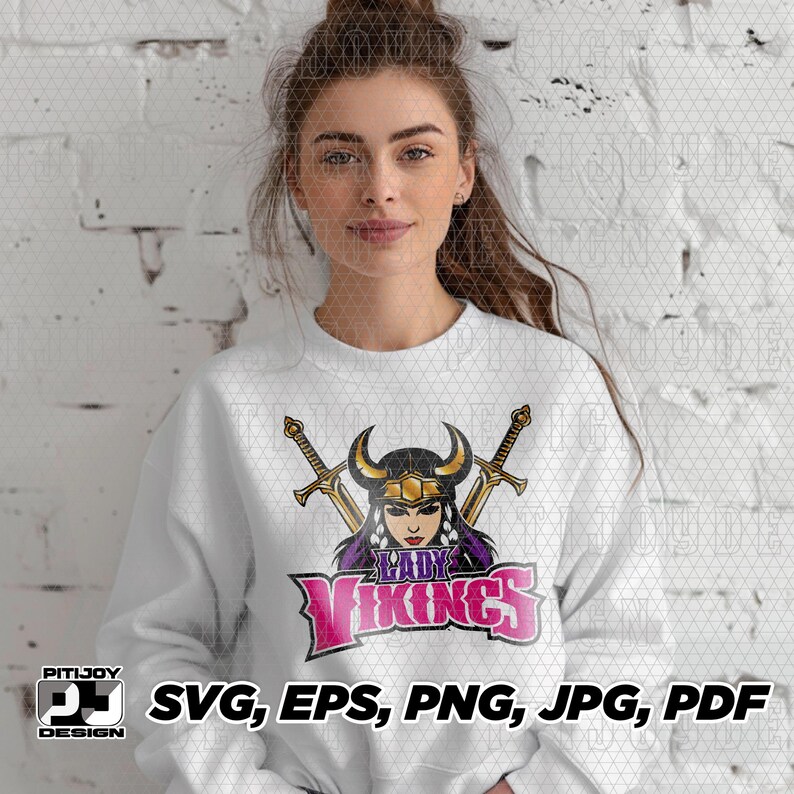 Lady Vikings Svg, Lady Viking Svg, Lady Viking, School Team, Mascot Svg ...