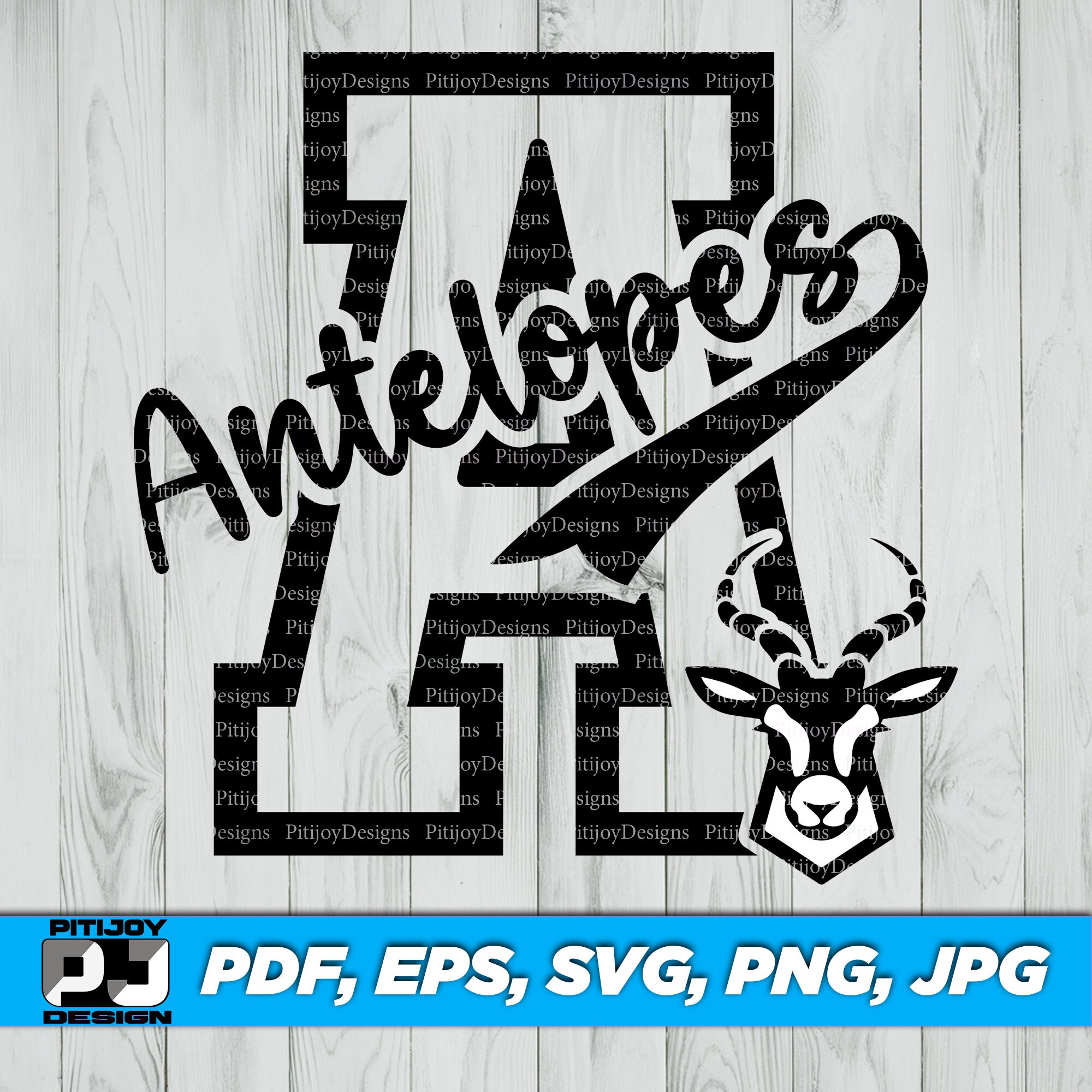 Antelope Svg, Antelopes Svg, Antelopes Cheer, Antelope Mascot Svg ...