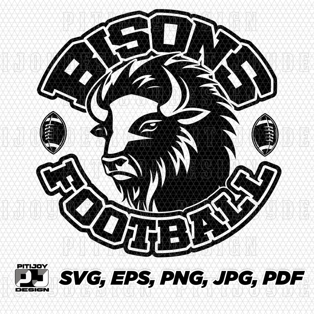 Bison Football, Bisons Football, Bison Svg, Bisons Svg, Bison Png ...