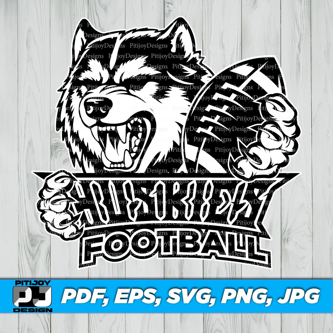 Huskies Football Svg, Husky Football Svg, Huskies Football, Husky ...