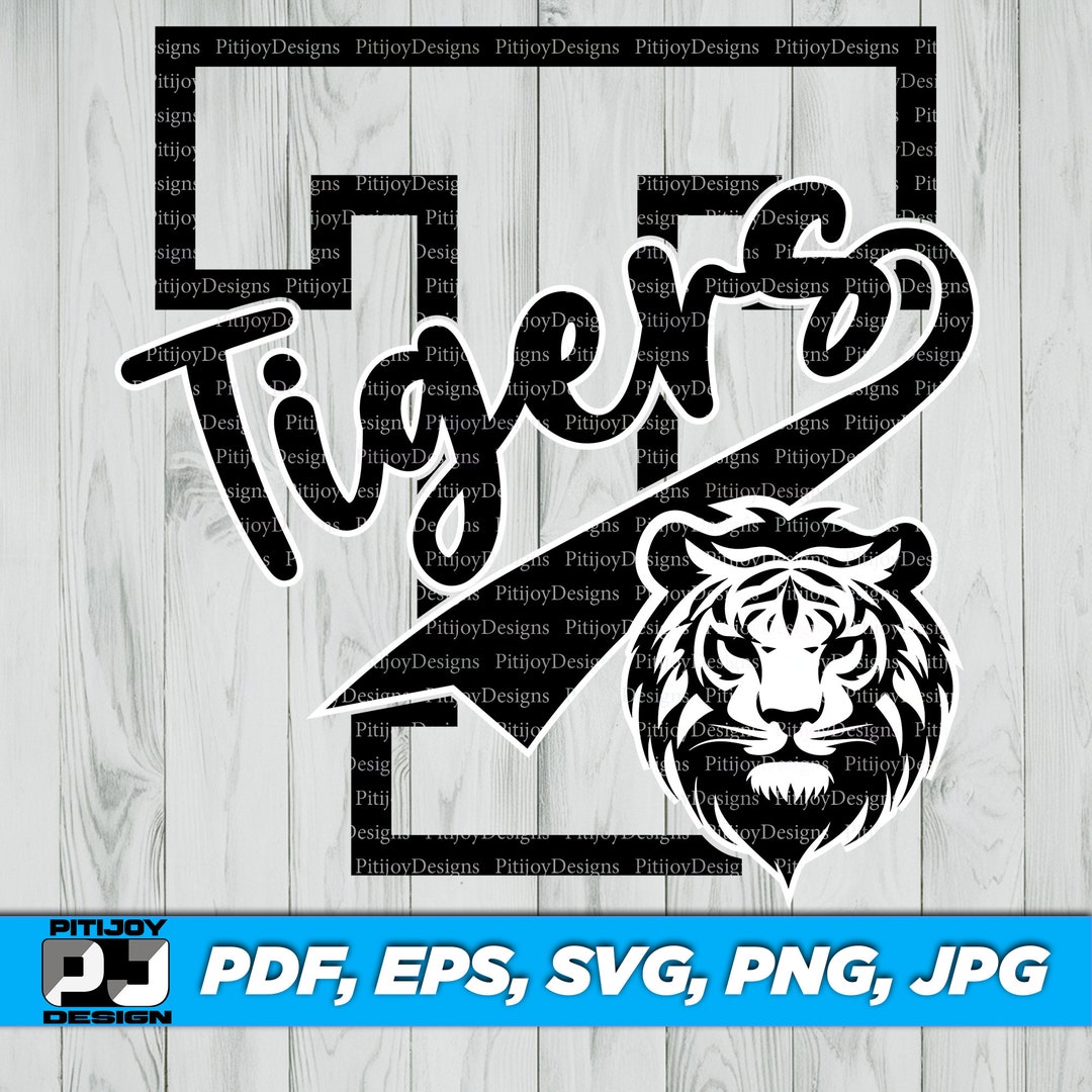 Tigers Mascot SVG, School Spirit SVG, Tigers Clipart, Sports Team Logo ...