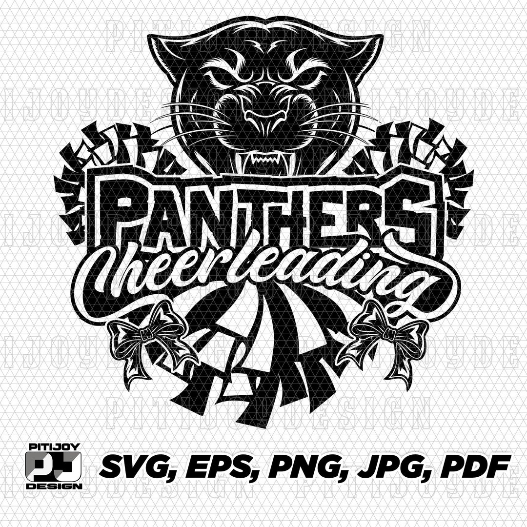 Panthers Cheerleading Svg, Panther Cheerleading Svg , Panther Svg ...