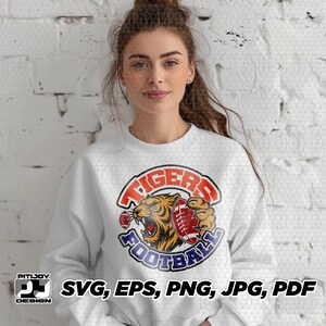 Tigers Football Svg, Tiger Football Svg, Tigers Football Png, Tigers ...