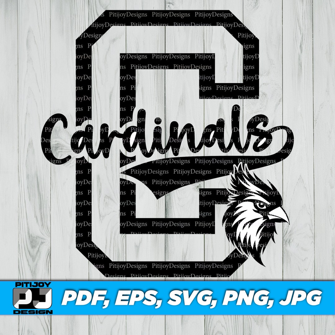 Cardinal Svg, Cardinals Svg, Cardinals Cheer, Cardinal Mascot Svg ...