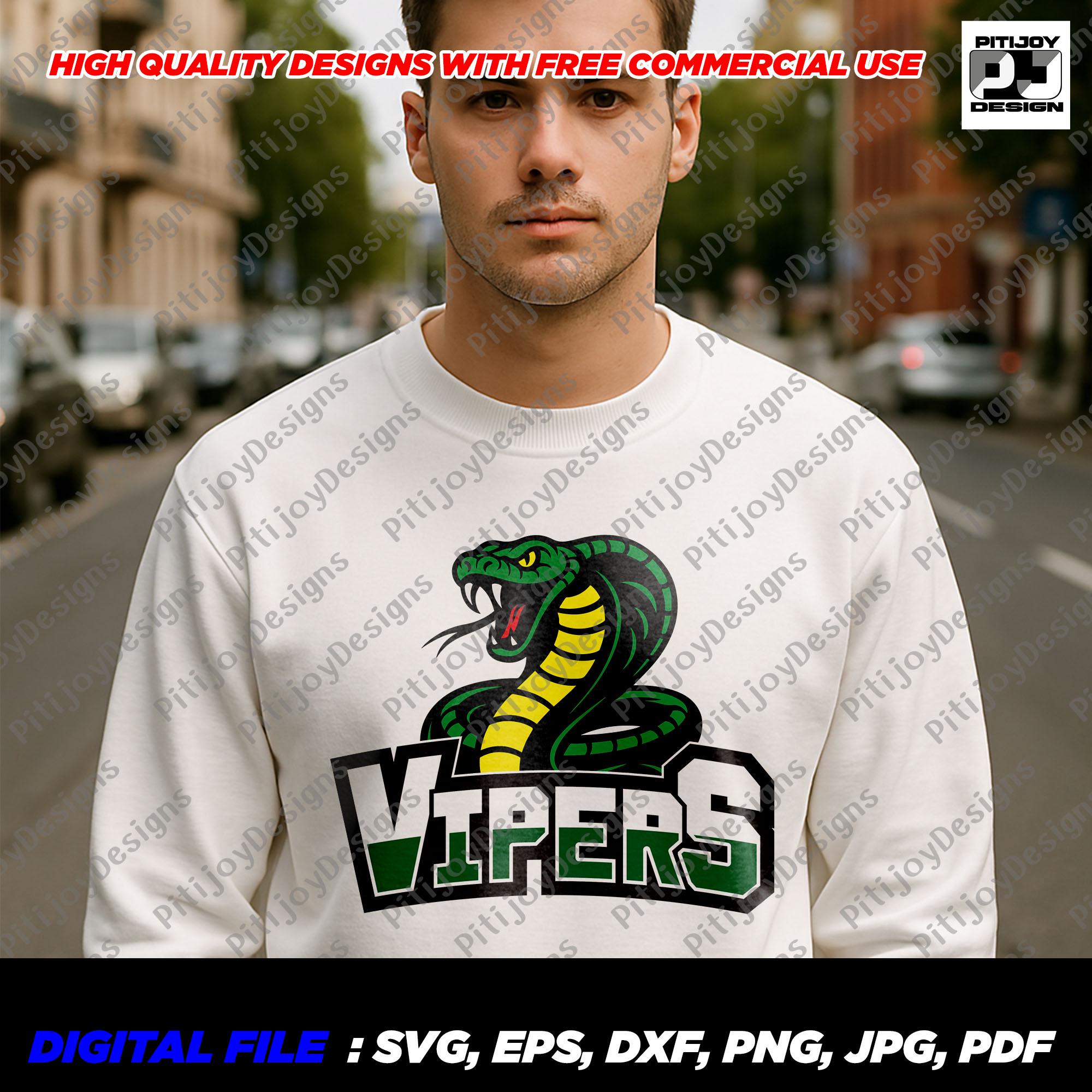 Vipers Sport Team Logo SVG, PNG, Dxf, Jpg File | Baseball, Basketball ...