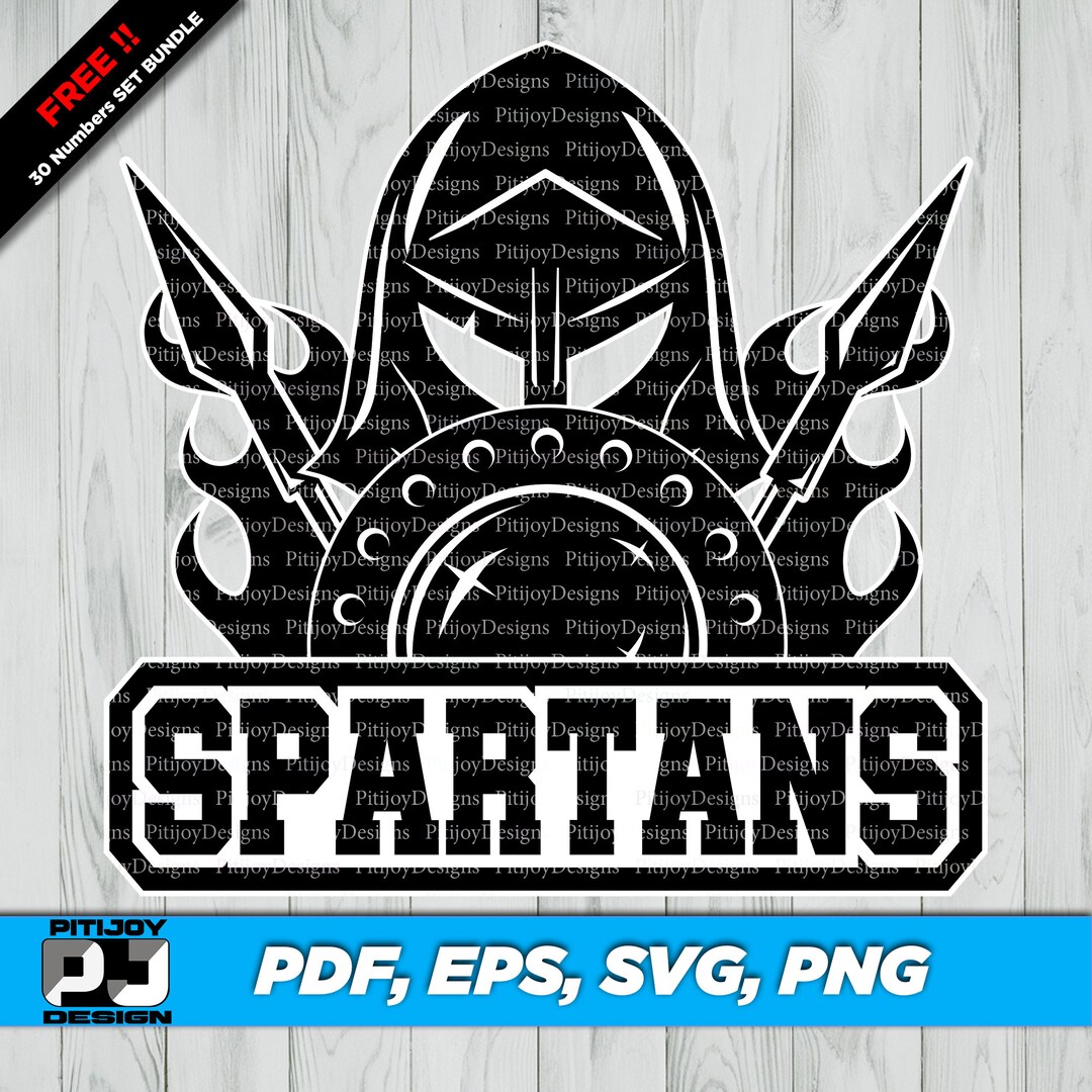 Spartans Team Mascot Design for Custom Apparel, Team Spirit, Free 30 ...