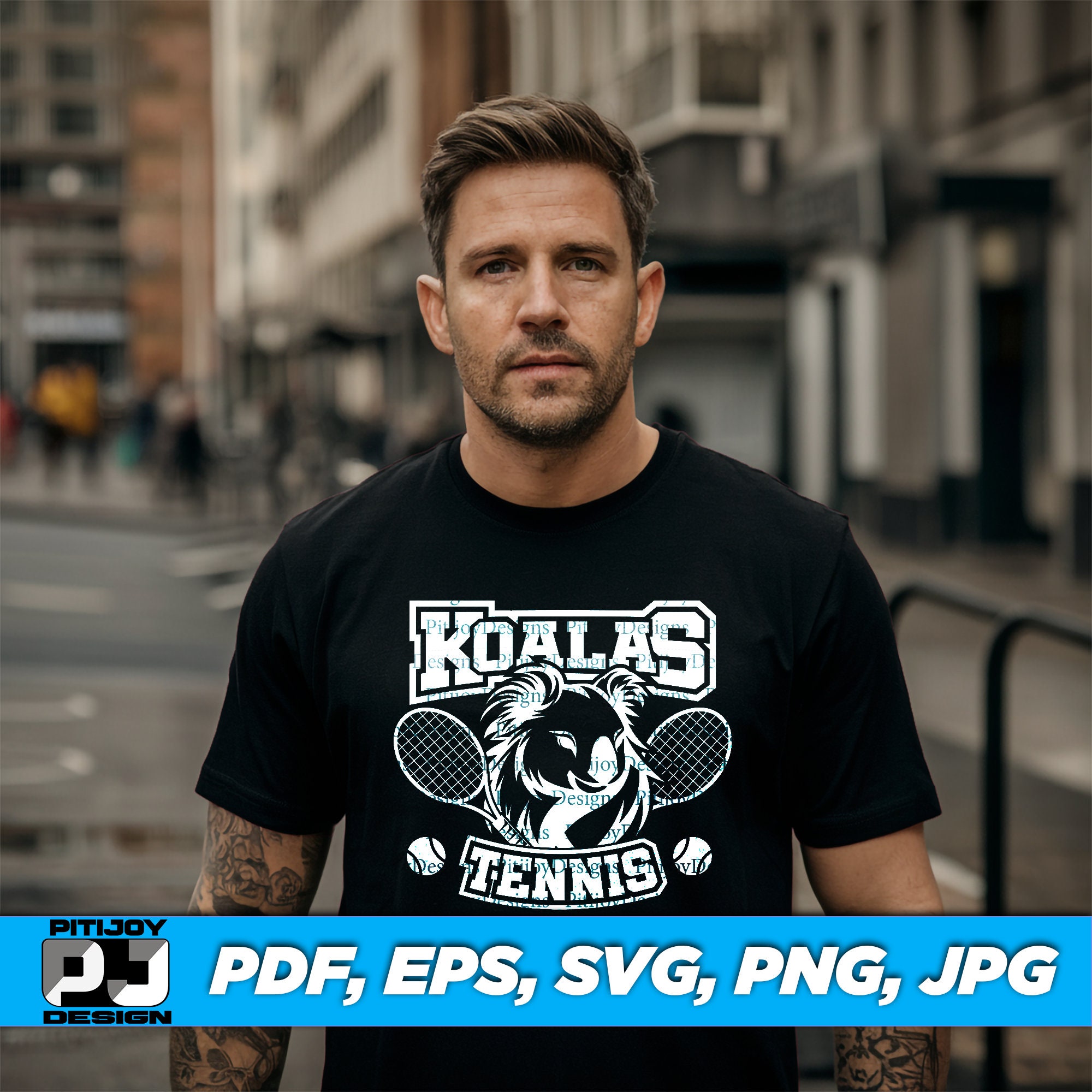 Koalas Tennis Team Mascot, Koalas Svg, Koala Svg, Koala Tennis Svg ...