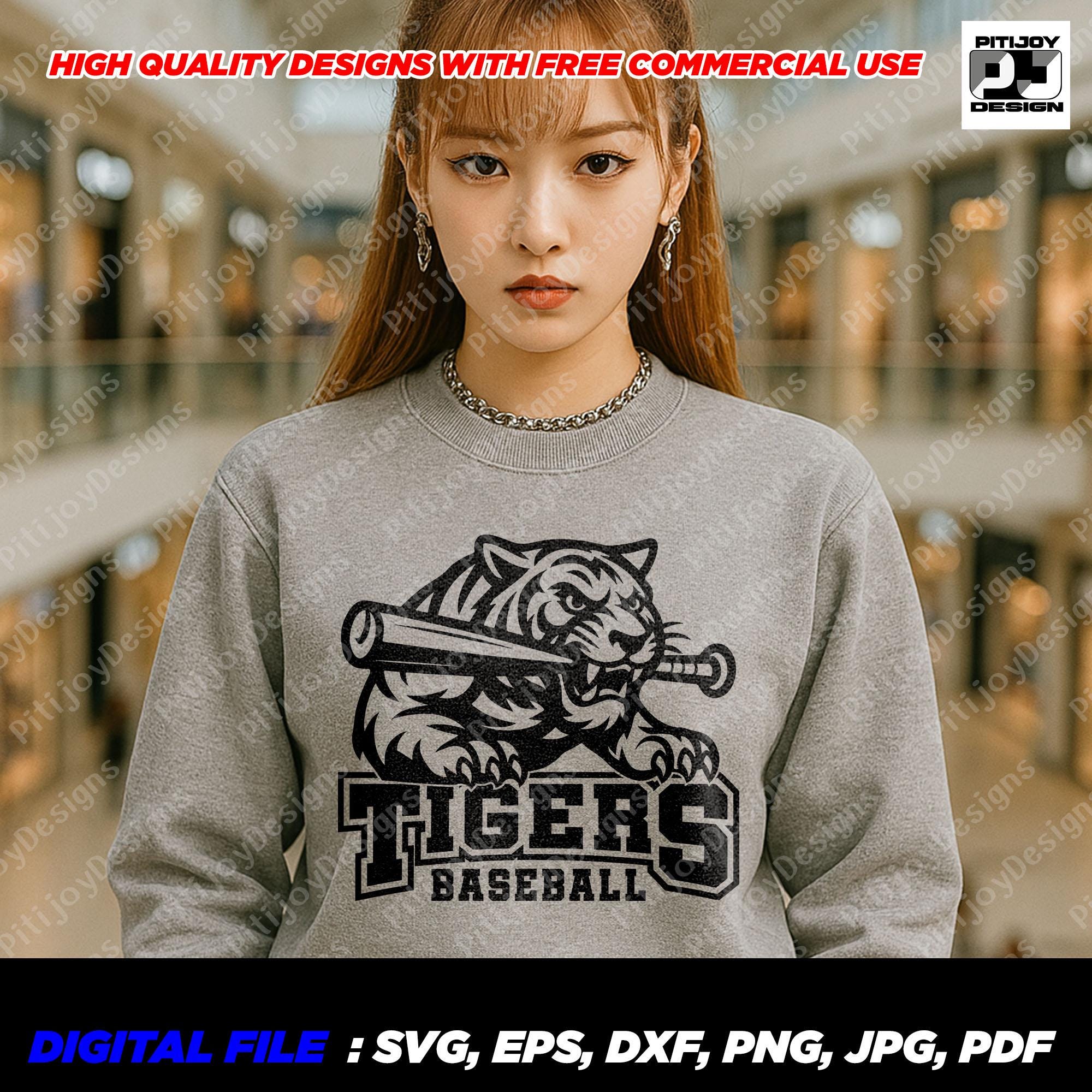 Tigers Baseball Svg Mascot Cut File for Cricut and Sublimation, Strong ...