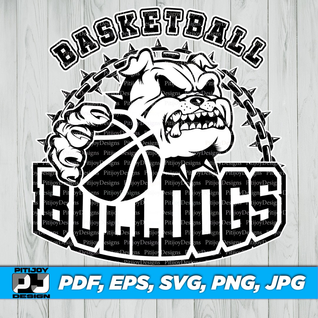 Bulldog Basketball SVG, Mascot Sports Logo for School Shirt, Bulldog ...