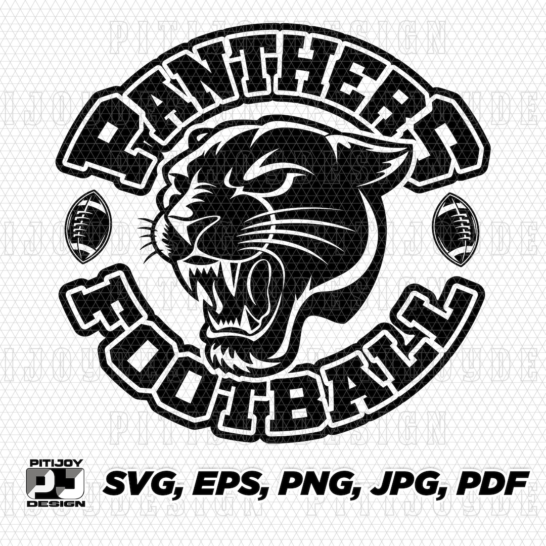 Panthers Football Svg, Panther Football Svg , Panther Svg, Panthers Svg ...