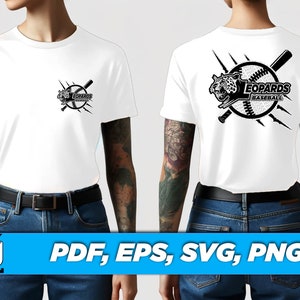 Leopards Baseball Team Mascot Design SVG, EPS, PDF, Png Digital ...