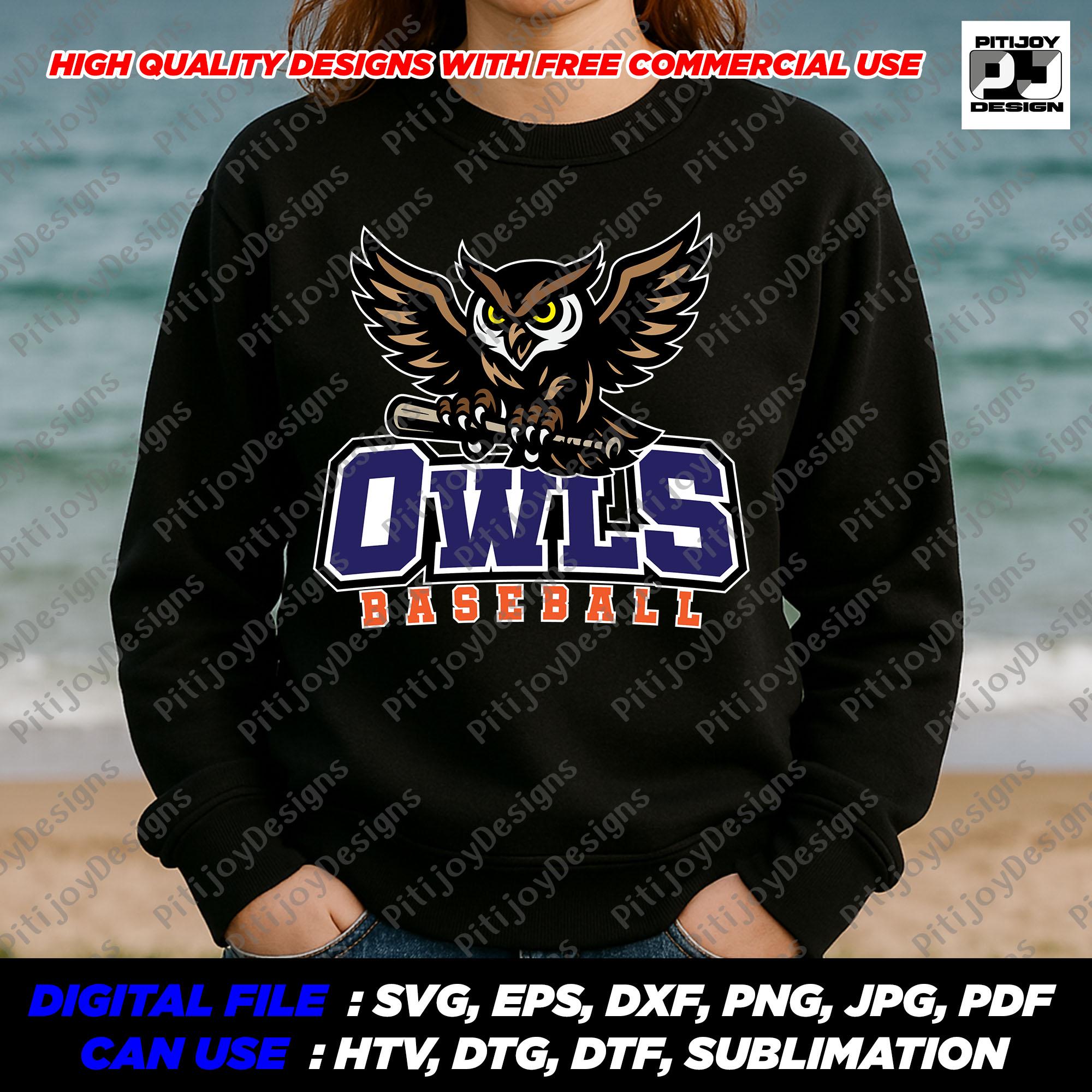 Owls Baseball Svg Owl Baseball Svg Owls Svg Owl Svg Owls Baseball Png ...