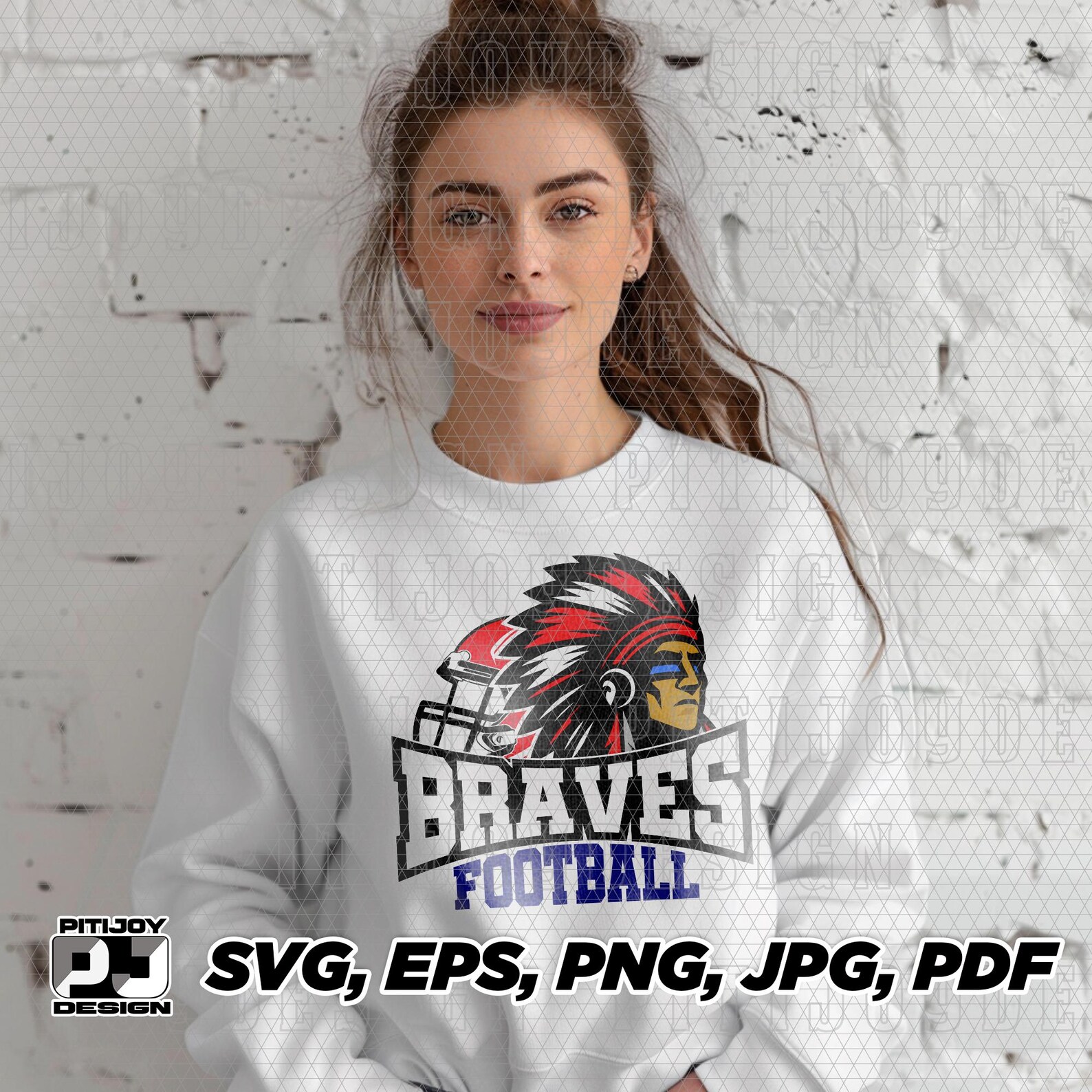 Braves Svg, Brave Svg, Braves Png, Braves Mascot Png, School Spirit Svg ...