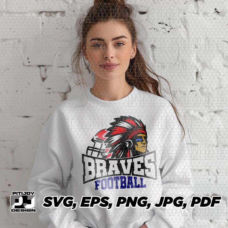 Braves Svg, Brave Svg, Braves Png, Braves Mascot Png, School Spirit Svg ...