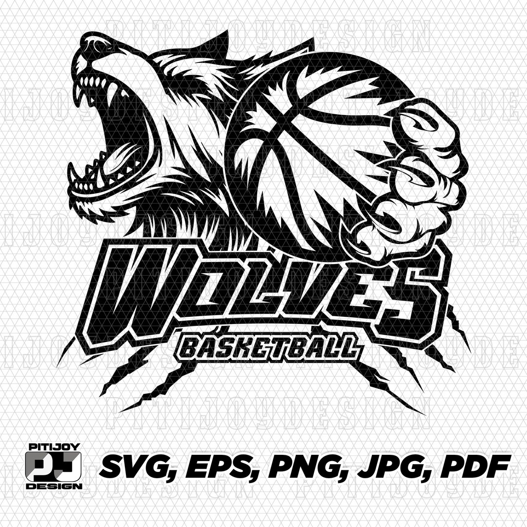 Wolves Basketball Svg, Wolf Basketball Svg, Wolves Svg, Wolf Svg ...