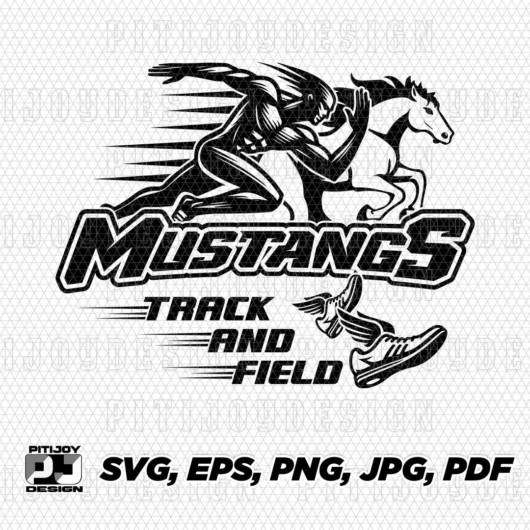 Mustangs Track & Field Svg, Mustangs Track and Field Svg, Mustangs Svg ...