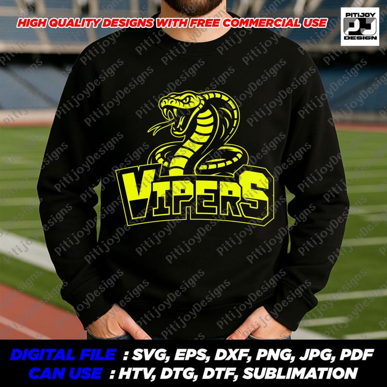 Vipers Sport Team Logo SVG, PNG, Dxf, Jpg File | Baseball, Basketball ...