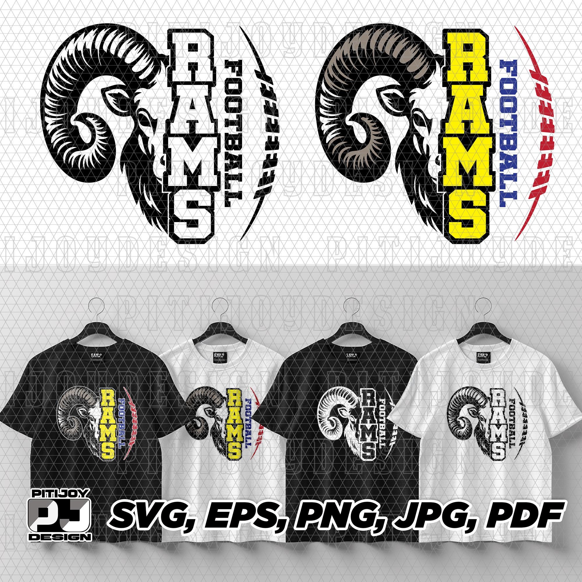 Rams Football Svg, Ram Football Svg, Rams Football Png, Rams Svg, Ram ...
