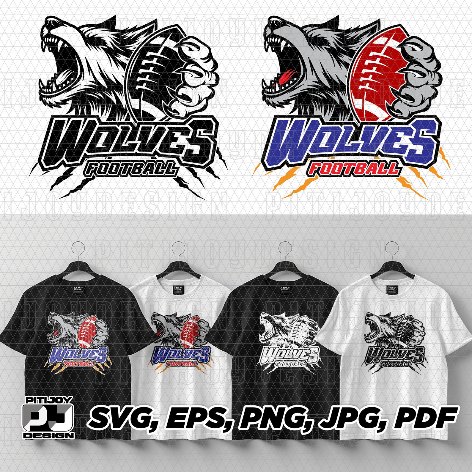 Wolves Football Svg, Wolves Football Svg, Wolves, Wolf, Football ...