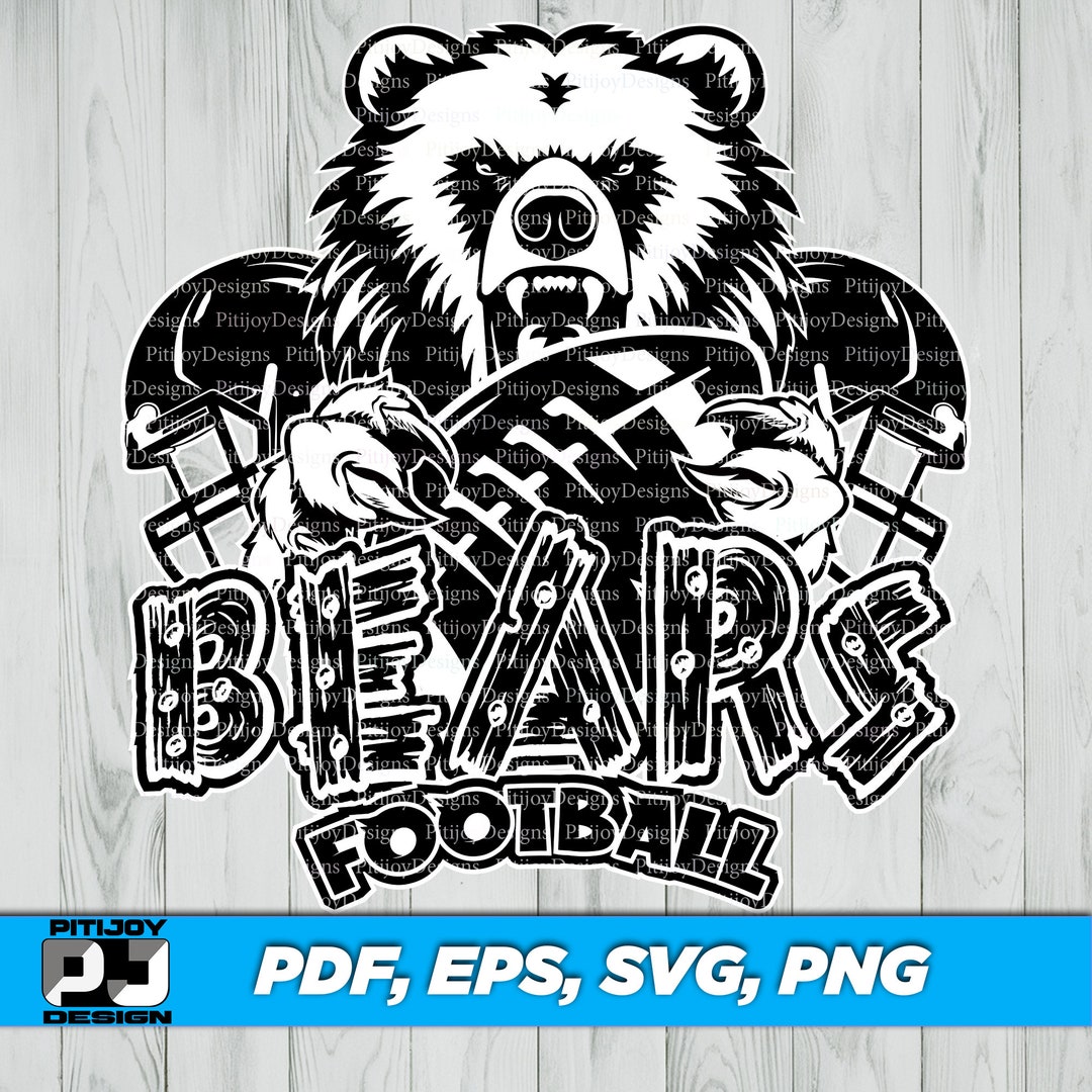 Bears Football Team Mascot Design for Custom Apparel, Bold and ...