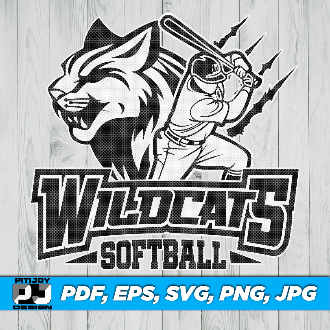 Wildcats Softball Svg, Wildcat Softball Svg, Wildcats Svg, Wildcat Svg ...