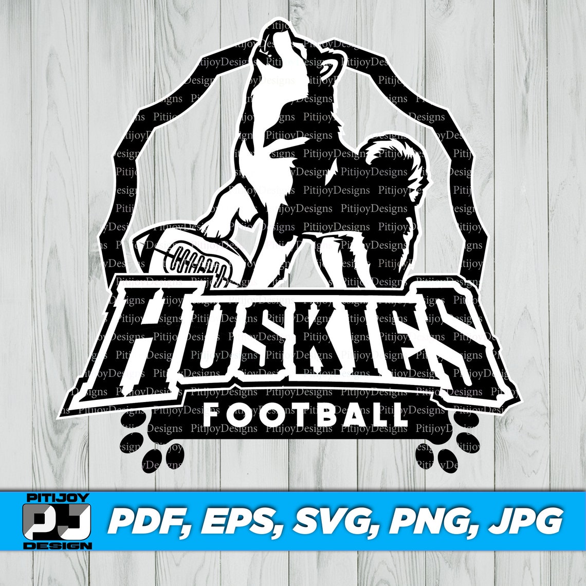 Huskies Football Svg Husky Football Svg Huskies Football Png Husky ...