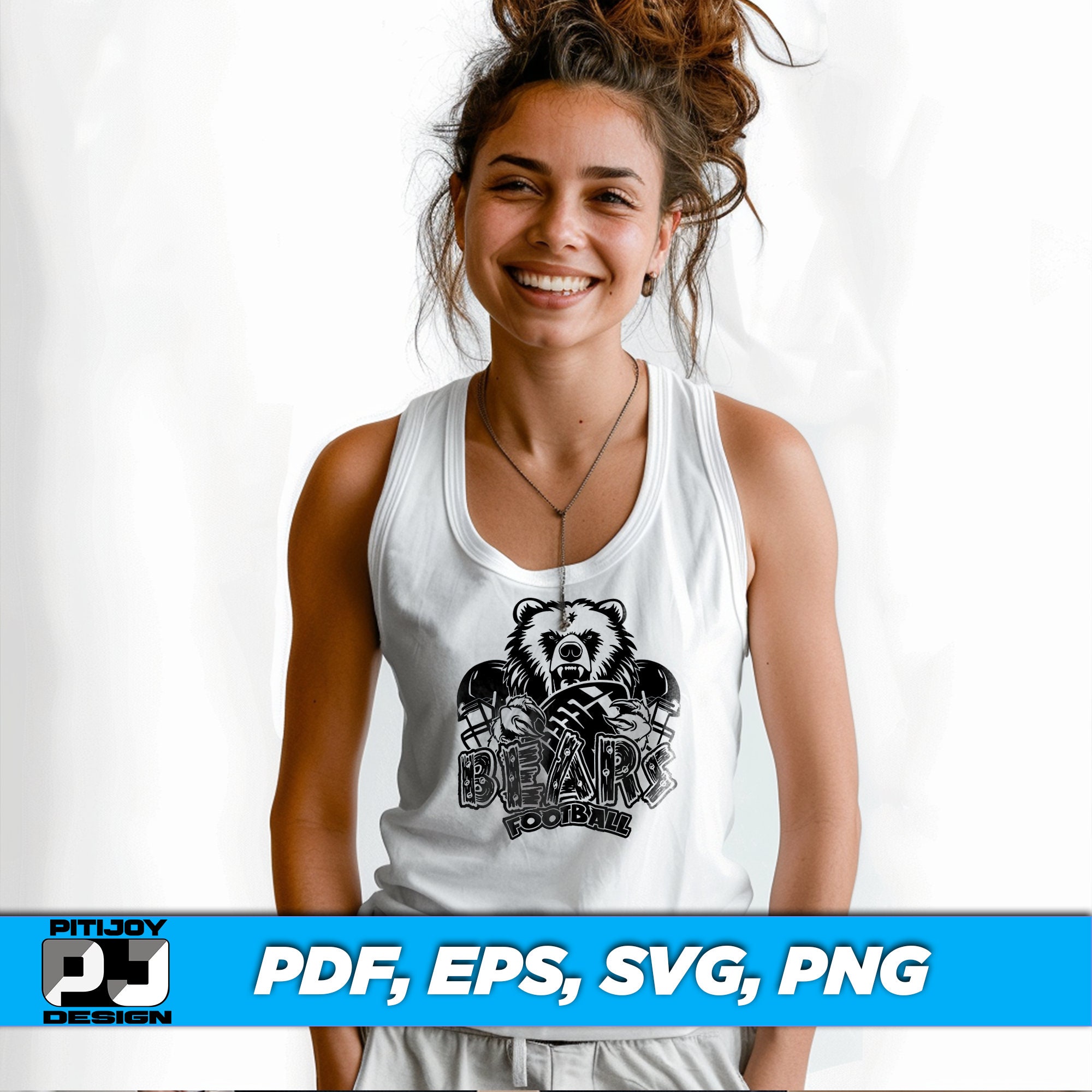 Bears Football Team Mascot Design for Custom Apparel, Bold and ...