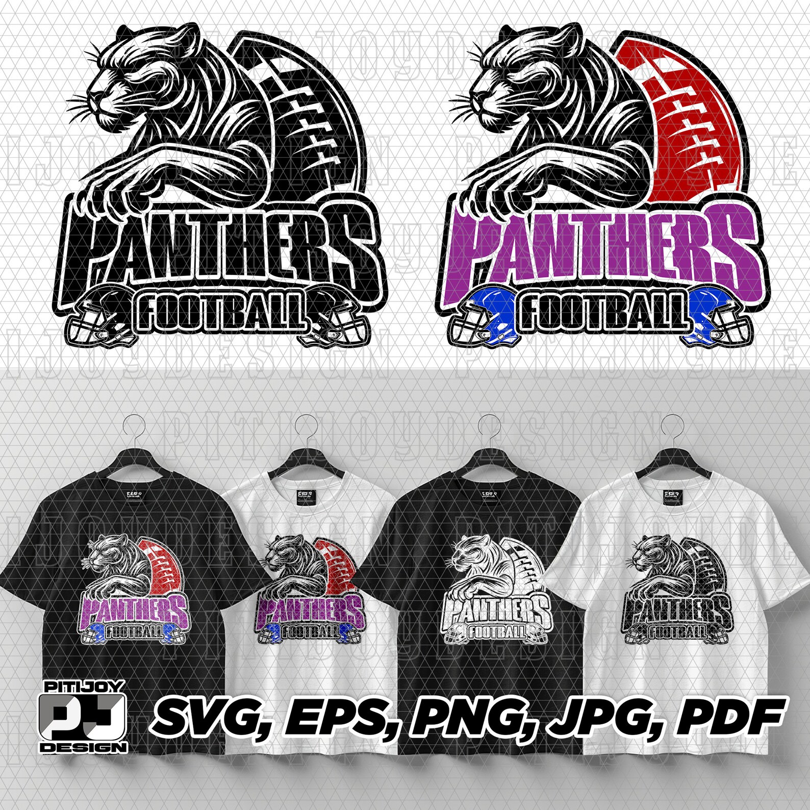 Panthers Football Svg, Panther Football Svg , Panther Svg, Panthers Svg ...