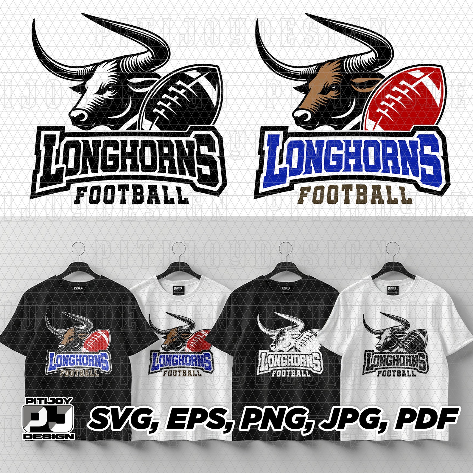 Longhorns Football SVG, Longhorn Football, Longhorns Custom Team SVG ...