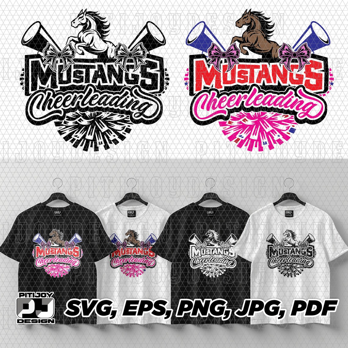 Mustangs Cheer Svg, Mustangs Cheerleading Svg, Mustangs Svg, Mustang ...