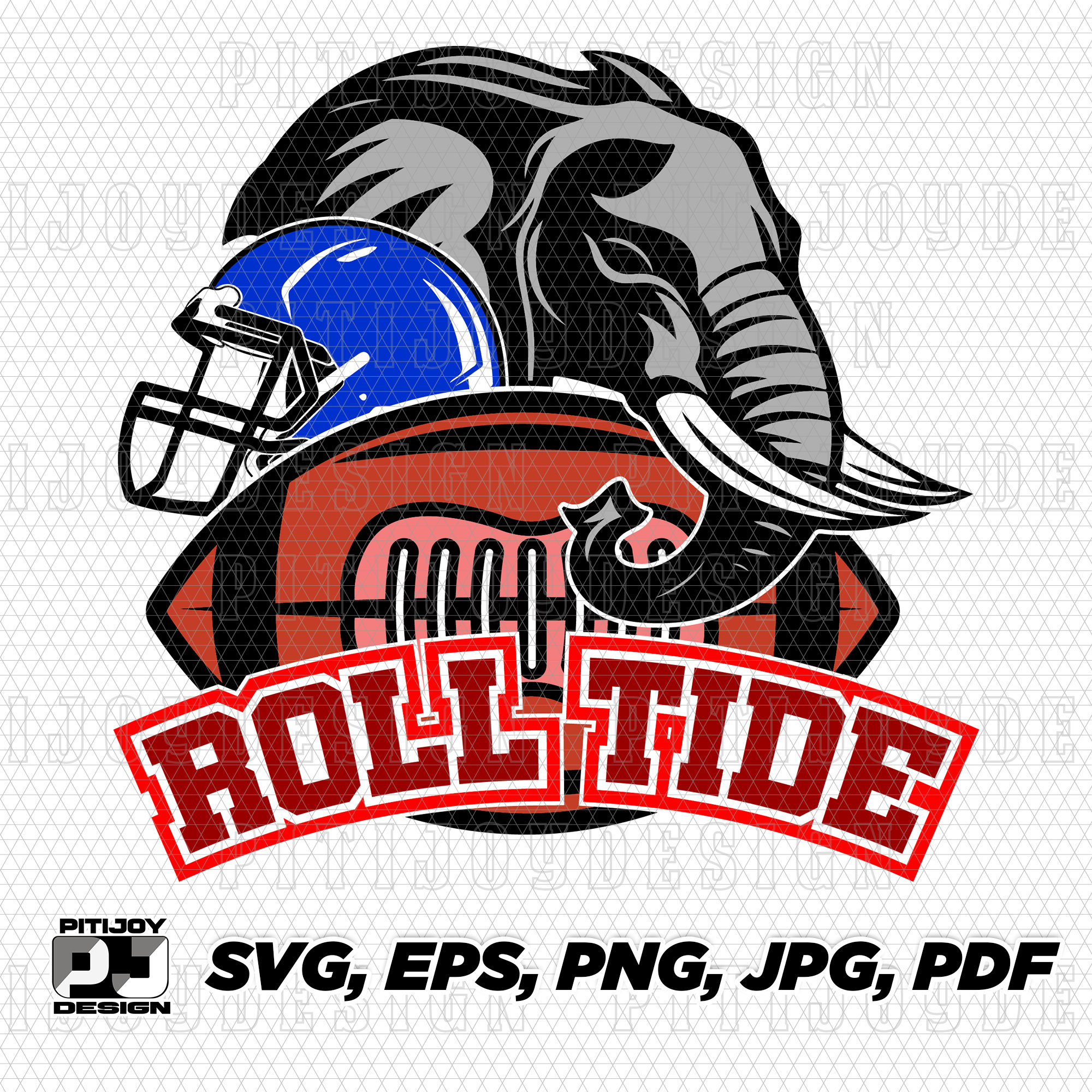 Alabama Roll Tide Crimson Tide Bama Elephant SVG, Roll Tide SVG ...