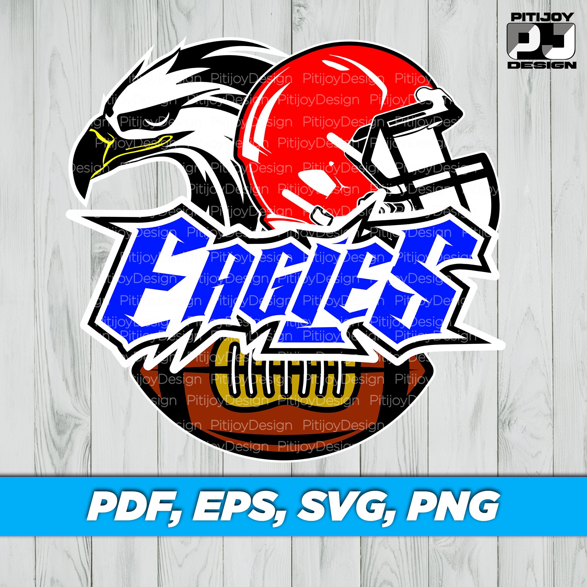Eagles Football Team Mascot Design for Custom T-shirts, Posters, Bird ...