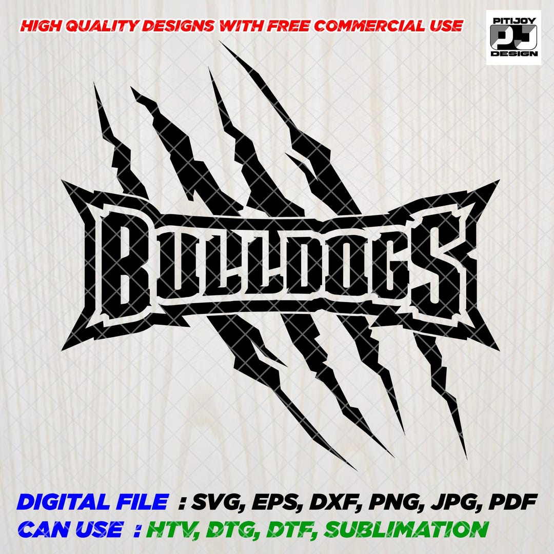 Bulldogs Claw Svg, Bulldog Mascot Shirt Design, School Spirit Png Cut ...
