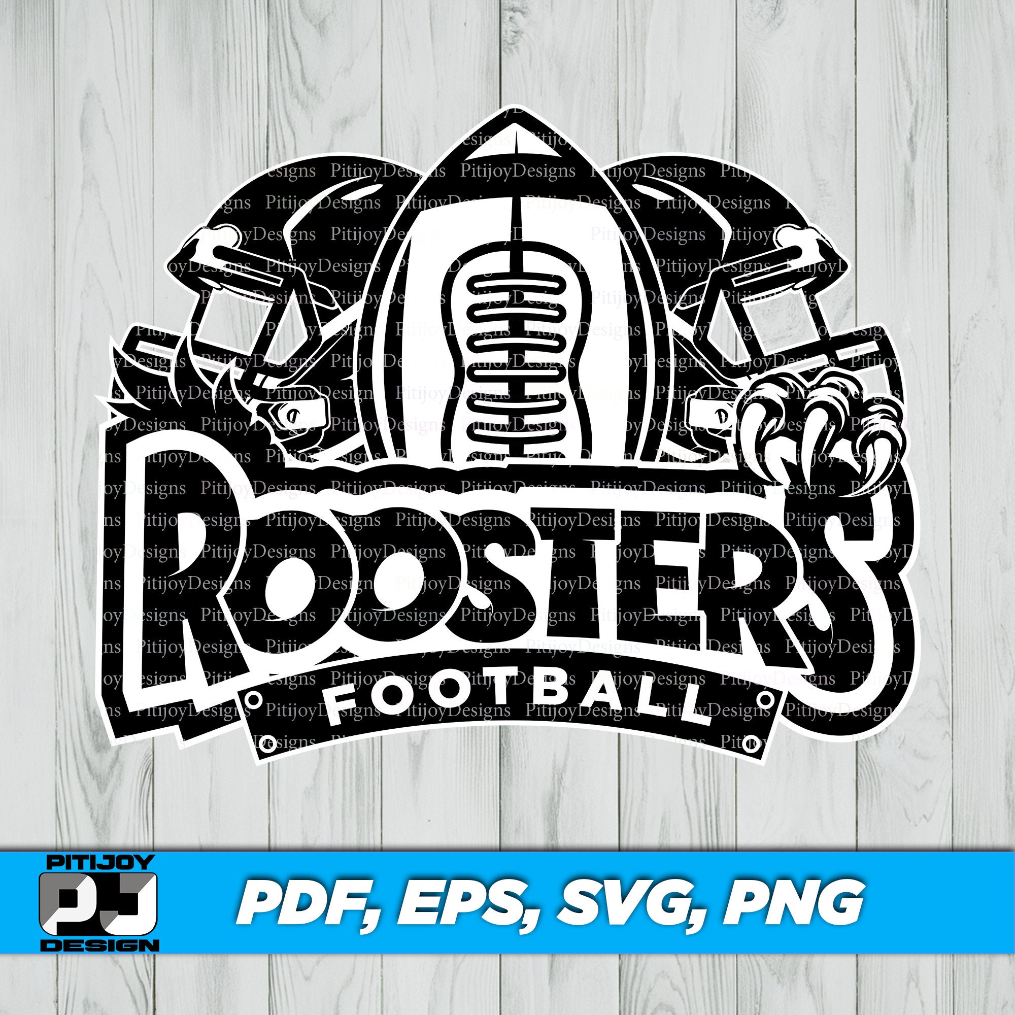 Roosters Football Team Logo-Design für individuelle Kleidung und Waren ...