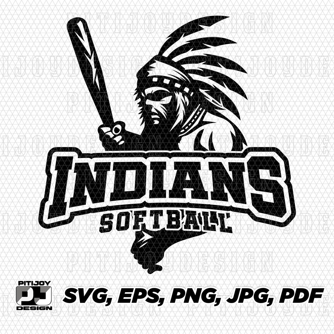 Indians Softball Svg Indian Softball Svg Indians Softball Png Indians ...
