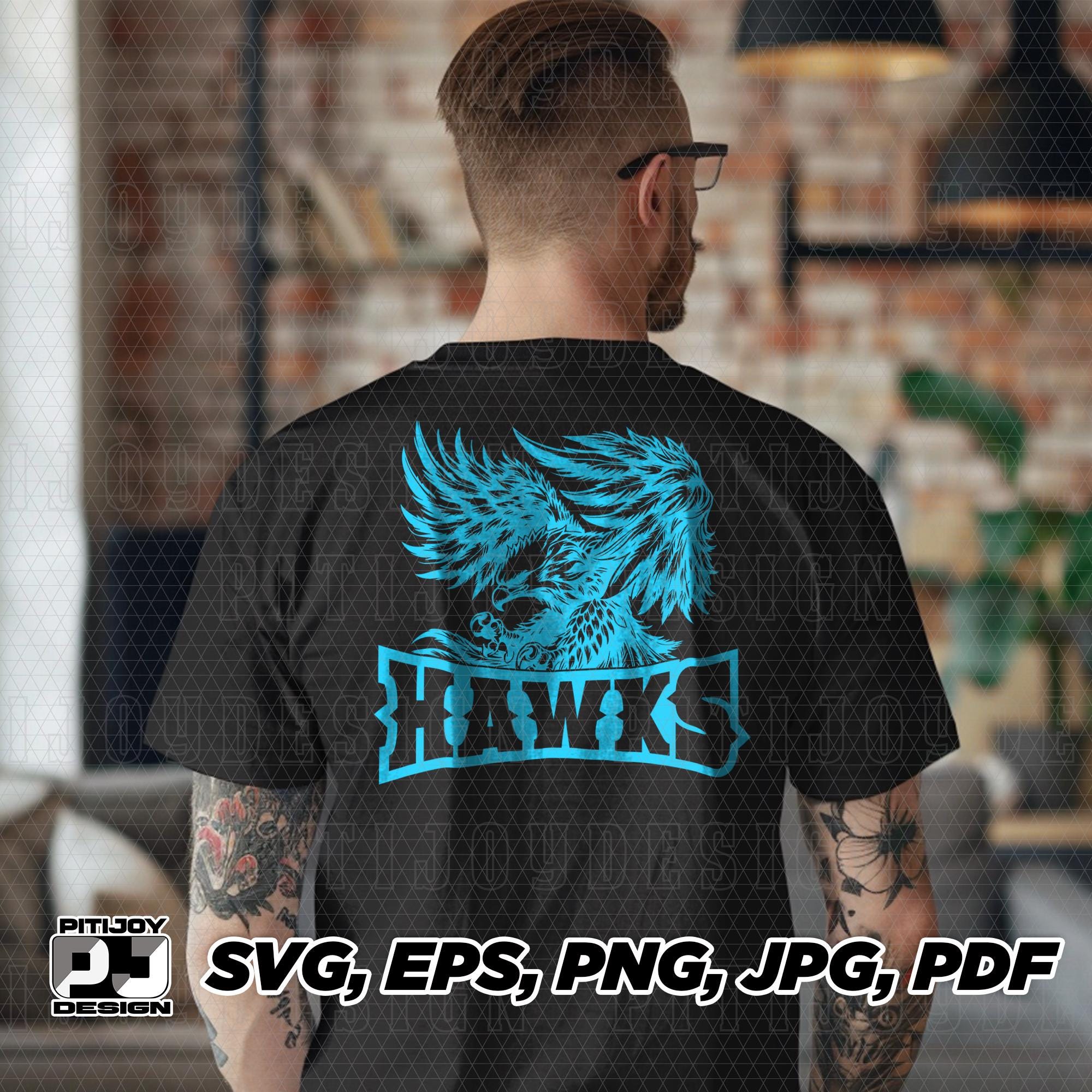 Hawks Svg, Hawk Svg, Hawks Png, Hawk Png, Hawks Mascot Svg, Hawks ...
