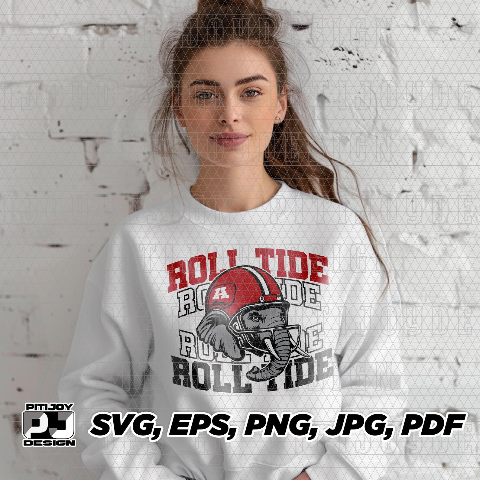 Alabama Roll Tide Crimson Tide, Bama Elephant SVG, Roll Tide SVG ...