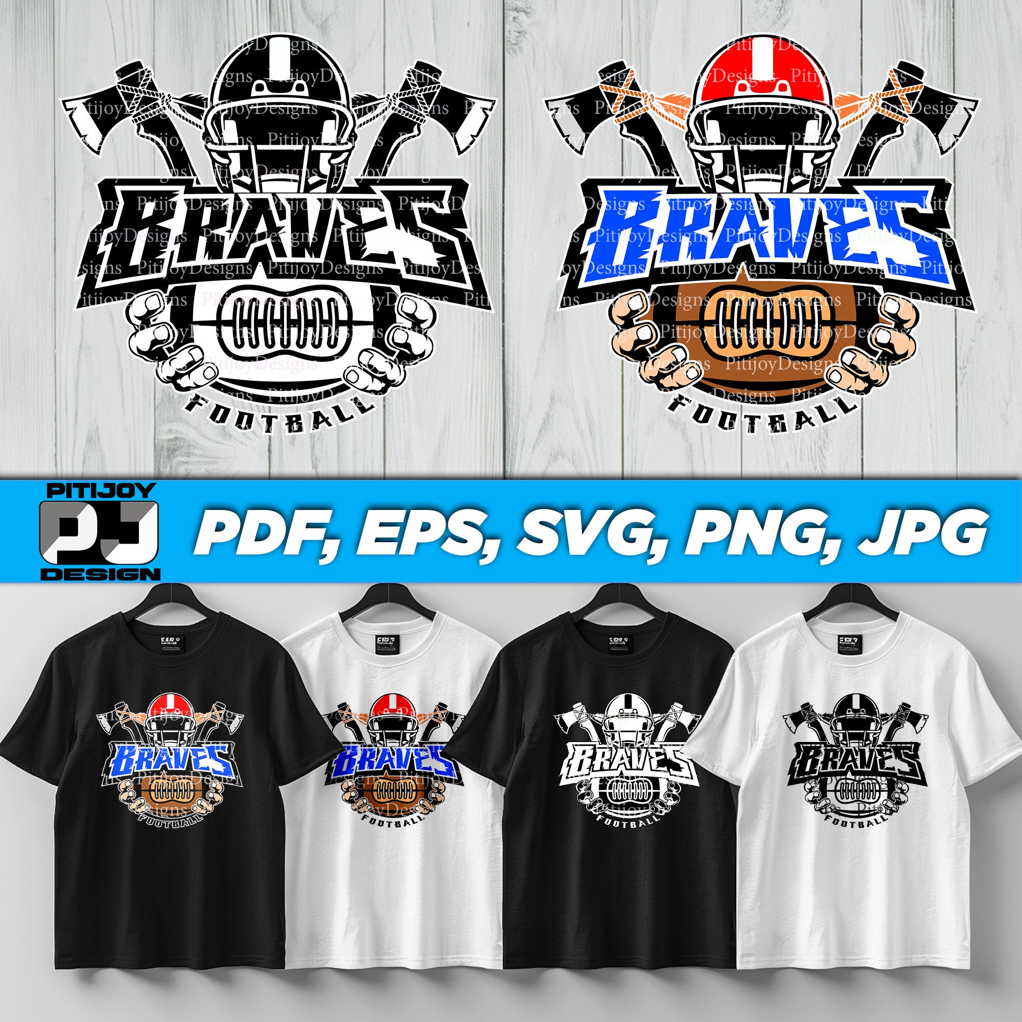 Brave Football Svg, Braves, Football Svg, School Spirit Svg, Brave Svg ...