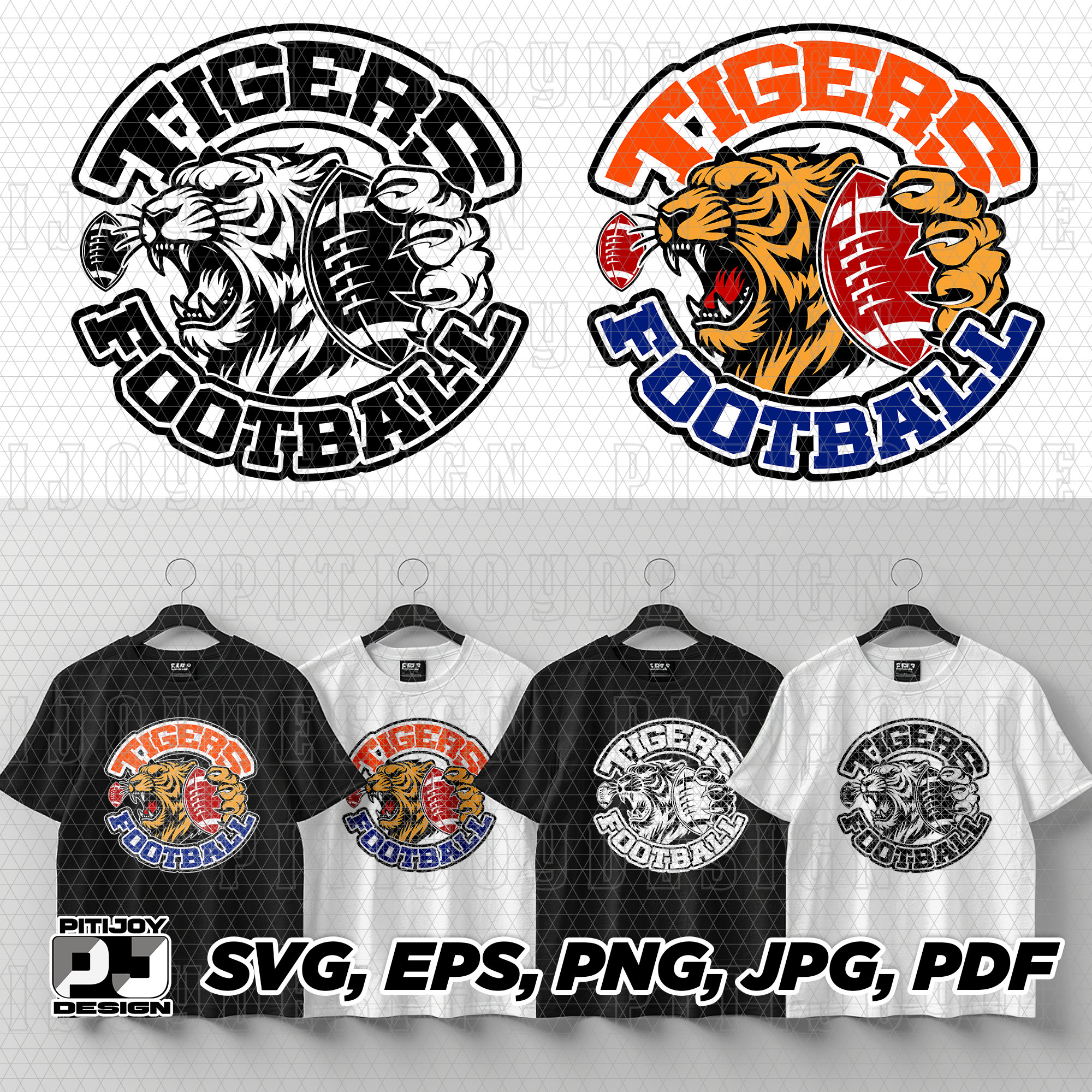 Tigers Football Svg, Tiger Football Svg, Tigers Football Png, Tigers ...
