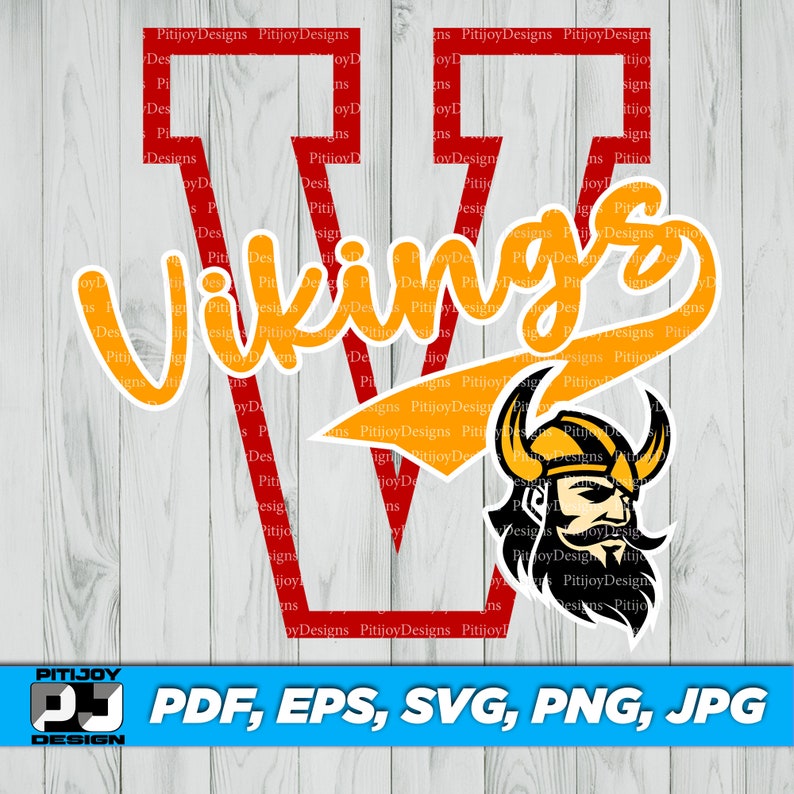 Vikings Mascot SVG, School Spirit SVG, Vikings Clipart, Sports Team ...