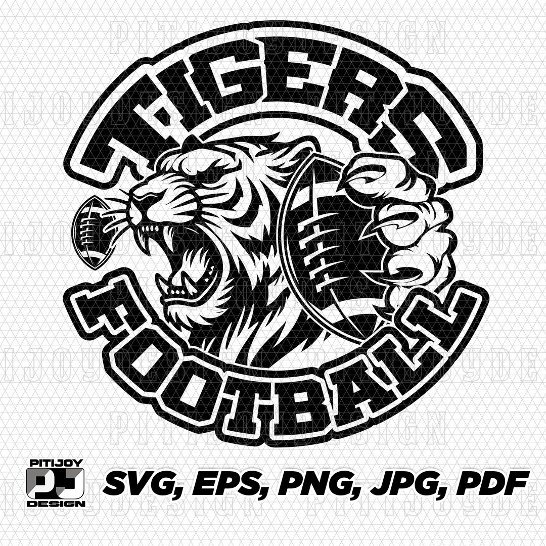 Tigers Football Svg, Tiger Football Svg, Tigers Football Png, Tigers ...